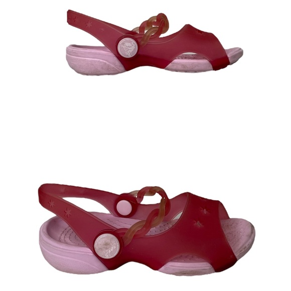 CROCS | Shoes | Crocs Girls Emelina Pink Sandals Size C6 | Poshmark
